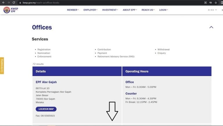 KWSP Operating Hours and How to Set Appointment Online