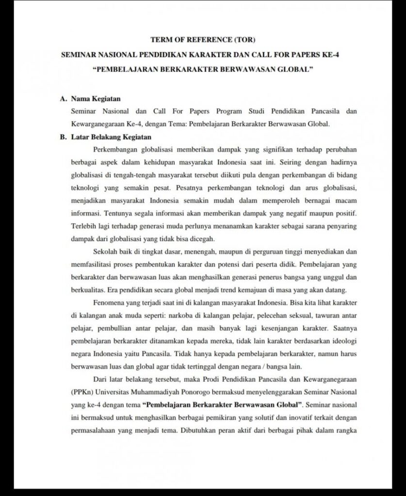 Pengertian Term of Reference adalah, Cara Membuat, dan Contohnya ...