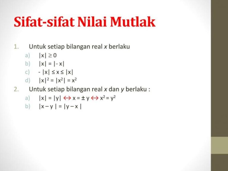 Nilai Mutlak, Pengertian, dan Sifatnya Lengkap - Madenginer