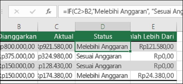 Rumus IF Excel Lengkap dengan Contohnya - Madenginer